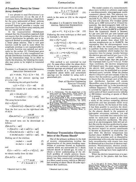 z transform non uniform linear array pdf
