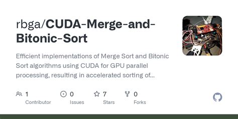 github rbga cuda merge and bitonic sort efficient implementations of merge sort and bitonic