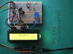 PICAXE Thermometer Prototype With DS18B20 Sensor And LCD Display