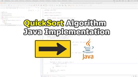 quicksort algorithm java implementation youtube