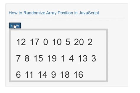 How To Randomize Array Position In Javascript Sourcecodester
