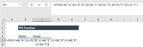 ifs function in excel formula examples how to use ifs function