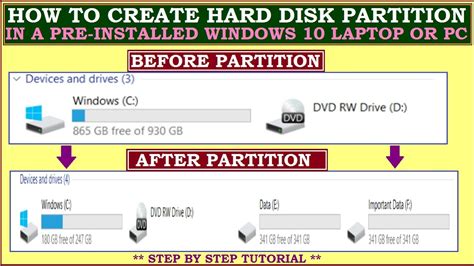 How To Create Partitions In Windows 10 Partition Hard Drive In