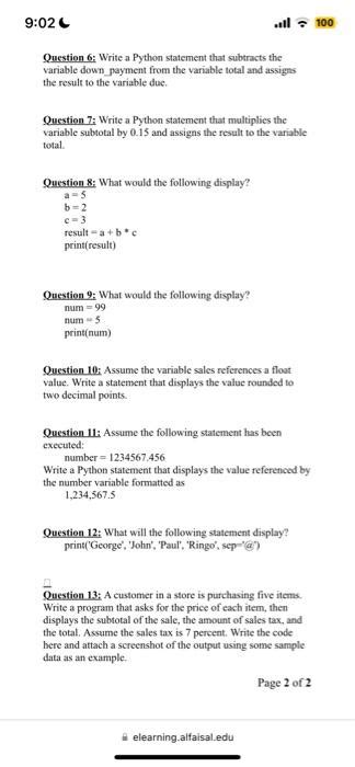 solved question 1 write python code that prompts the user