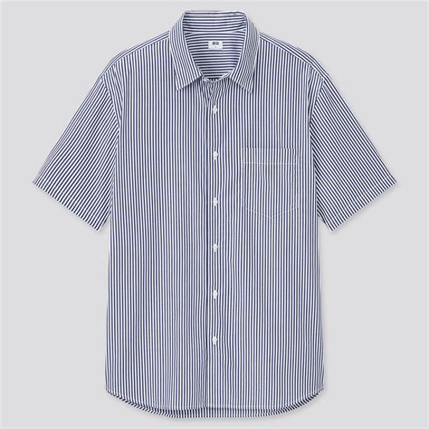 Uniqloのエクストラファインコットンブロードストライププルオーバーシャツ（ボタンダウンカラー・半袖） Stylehint