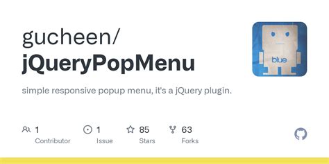 Github Gucheen Jquerypopmenu Simple Responsive Popup Menu It S A
