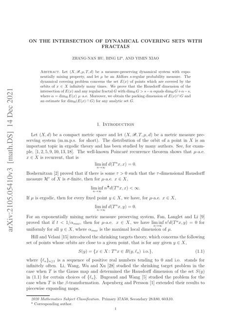 pdf on the intersection of dynamical covering sets with fractals