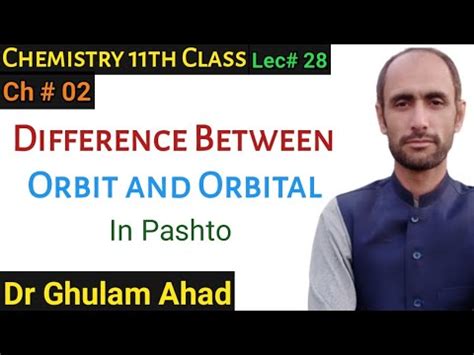 Difference Between Orbit And Orbital Chemistry 11th Class Dr Ahad