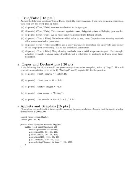 exam 1 questions introduction object oriented programming cs 1331 docsity