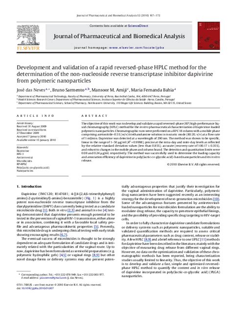pdf development and validation of a rapid reversed phase hplc method for the determination of