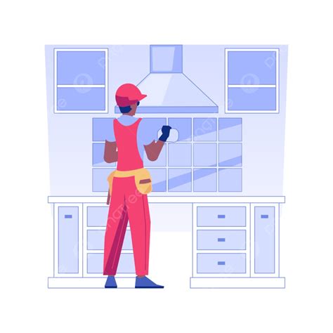 Backsplash Installation Isolated Concept Vector Illustration Official