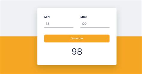 Random Number Between A Given Range Using Javascript