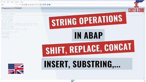 String Operations In ABAP Shift Replace Insert Concatenate Substring