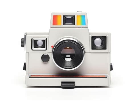 Premium Ai Image Polaroid Camera Isolated White Background