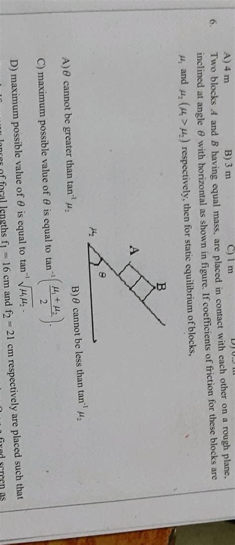 Three Blocks A B And C Of Equal Mass M Are Placed One Over The Other