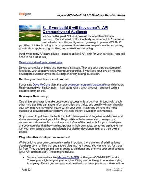 Lectura 2 4 Is Your Api Naked 10 Roadmap Considerations PDF Free