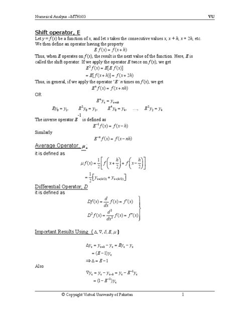 numerical analysis mth603 handouts lecture 20 pdf pdf mathematical analysis mathematical