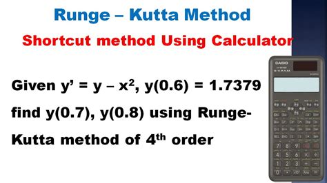 snm ma3251 unit 5 fourth order runge kutta method using calculator problem in tamil