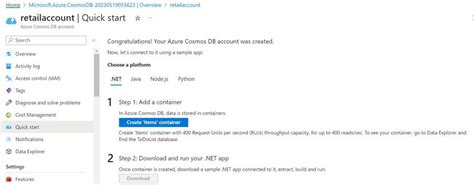 Getting Started With Azure Cosmos DB Account Creation