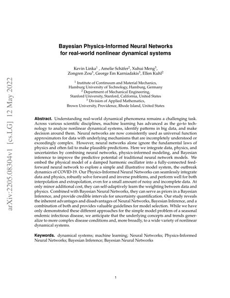 pdf bayesian physics informed neural networks for real world nonlinear dynamical systems