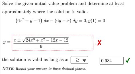 solved solve the given initial value problem and determine
