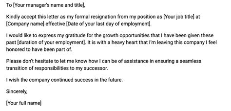 Employee Resignation Letter Format Word Infoupdate Org
