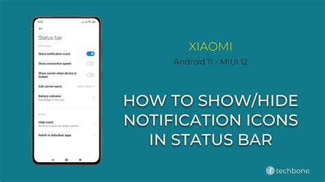 How To Show Hide Notification Icons In Status Bar Xiaomi Android 11