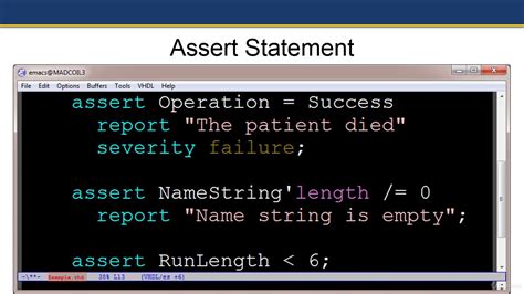 Assert Report Statements VHDL Tutorial 12 YouTube