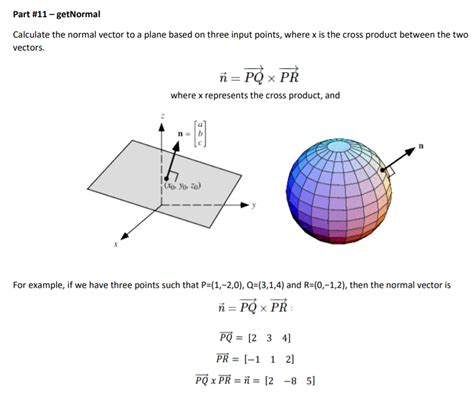 Solved Part 11 Getnormal Calculate Normal Vector Plane Based Three