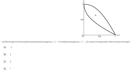 let r be the region in the first quadrant bounded above by the graph of y 1−x 2 and below by the