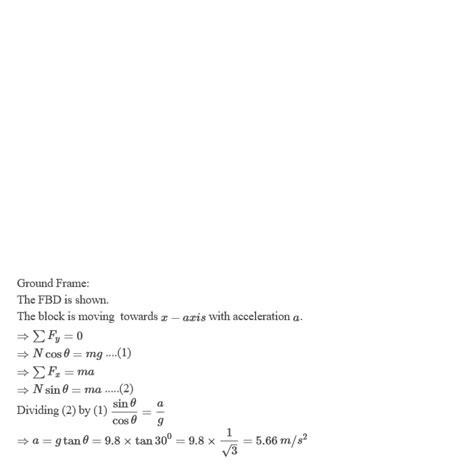 a triangular block of mass m with angles 30 o 60 o 90 o rests with its 30 o 90 o side on a