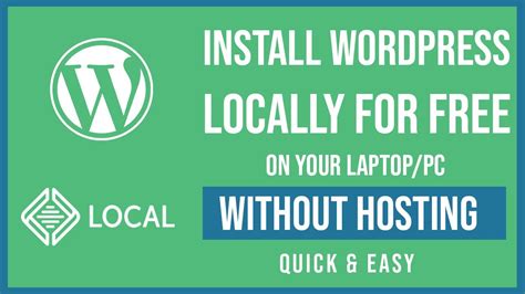 Install WordPress Locally For Free On Your Laptop No Hosting