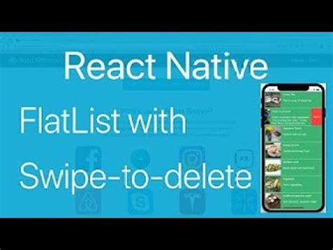React Native Swipeable Flatlist With Animations Performance Improved