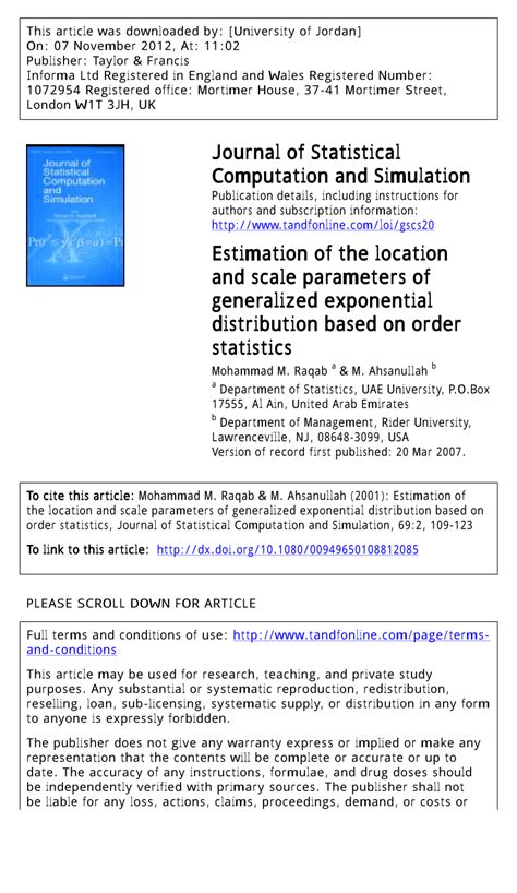 pdf estimation of the location and scale parameters of generalized exponential distribution