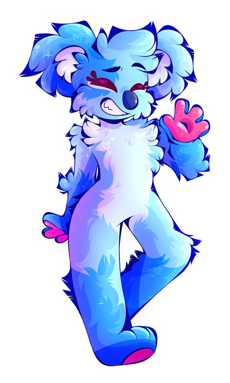 285365 Safe Artisttyph Oc Oc Only Koala Mammal Marsupial Anthro 2018 Blue Body