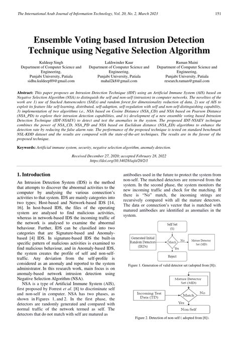 pdf ensemble voting based intrusion detection technique using negative selection algorithm