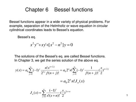 bessel function power series