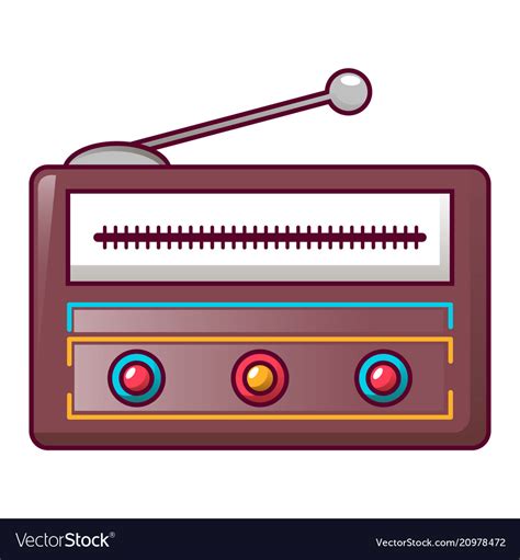 Modern Radio Icon Cartoon Style Royalty Free Vector Image