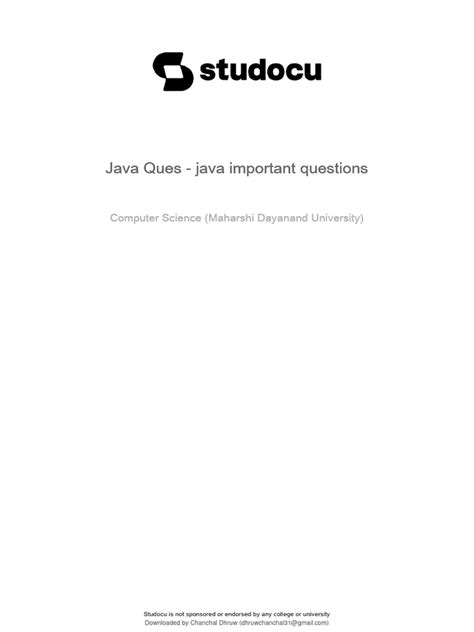 java ques java important questions download free pdf method computer programming object