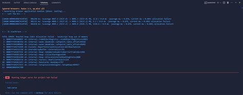 node js why does my vsc terminal fail to execute command stack overflow