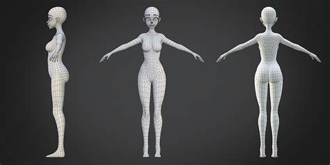 Customize Female Base Mesh Anime Style Blender Market