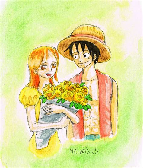 One Piece Luffy X Nami By Heivais On Deviantart