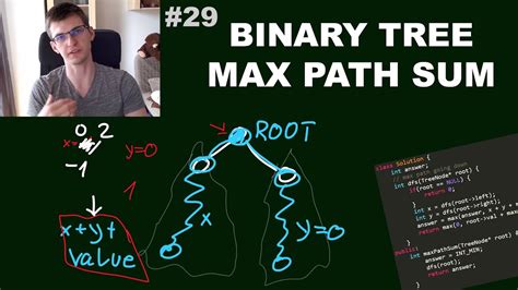 binary tree max path sum leetcode day 29 youtube