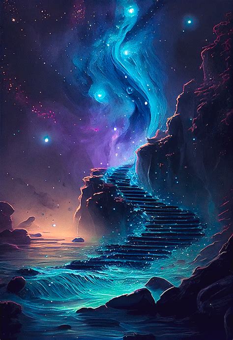 Stairway Digital Art Stairway To Heaven By Sampad Art Cute Simple Wallpapers Pretty