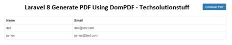 how can generate pdf in laravel 8 using dompdf