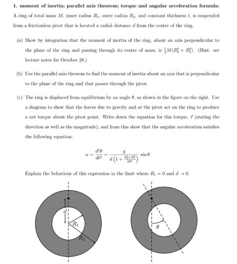 ppt moment of inertia parallel axis theorem torque and angular images