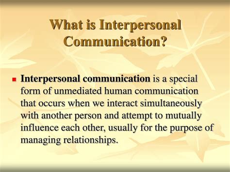 PPT Understanding Interpersonal Communication PowerPoint Presentation