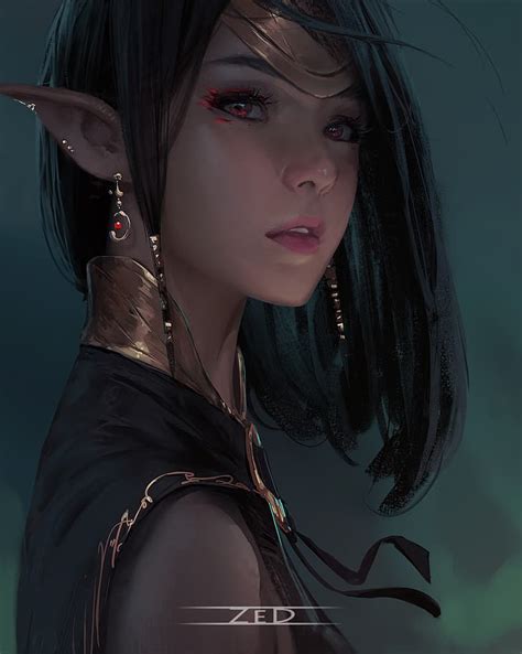 Online Crop Hd Wallpaper Trungbui Digital Art Artwork Illustration Women Portrait