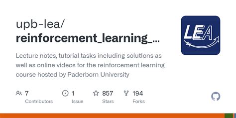 Reinforcement Learning Course Materials Beginners Python Cheat Sheet