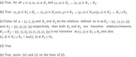 let r1 and r2 be equivalence relations on a set a then r1∪ r2 may or may not be